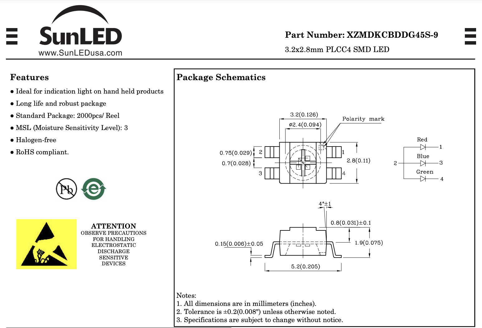 Datasheet Digest: Ep 004 - SunLED XZMDKCBDDG45S-9 RGB Reverse Mount LED ...